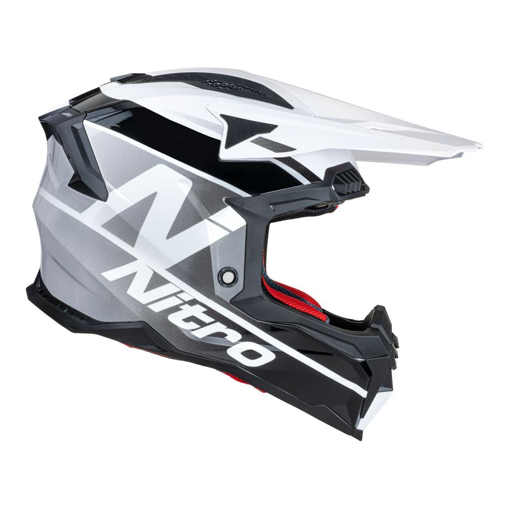 Nitro MX710 Onyx White/Grey – Tuggeranong Motorcycle Centre